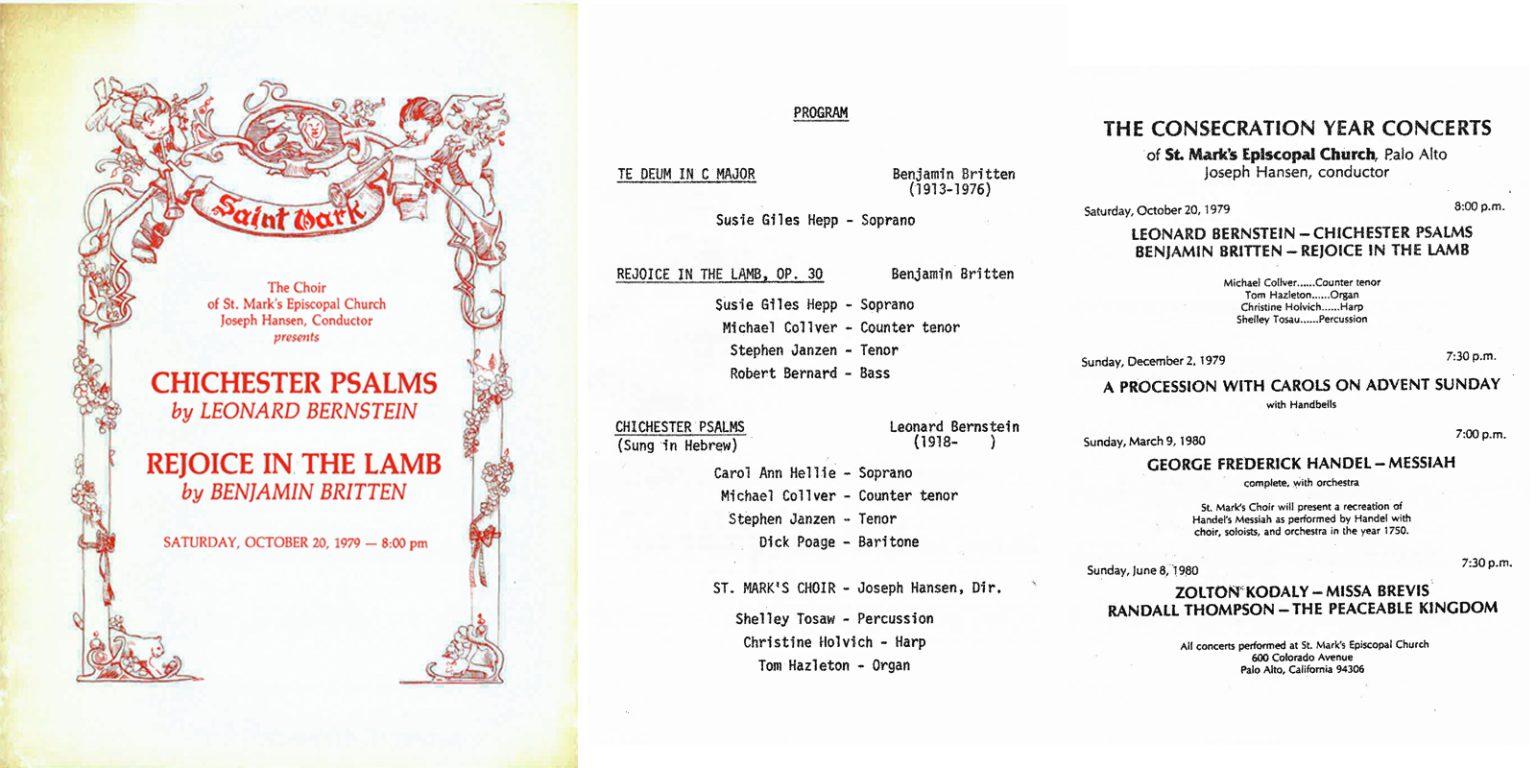 THe 1979 Hallow Ritual to Consecrate the Church - St Mark's Episcopal ...